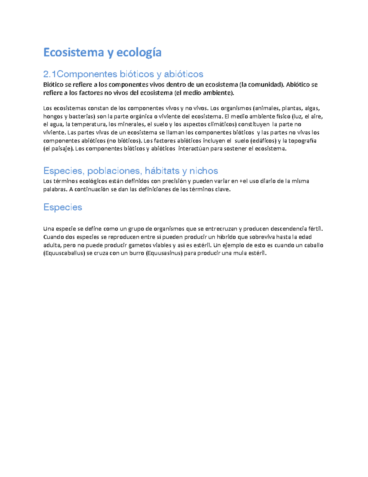 2.1 sas - Chapter 2.1 Enviromental science IB - Ecosistema y ecología 2 ...