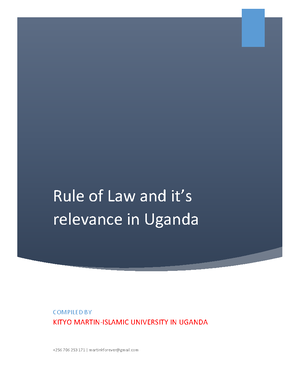 Ibingira 01 - Notes - Grace Stuart Ibingira and others v Uganda [1966 ...