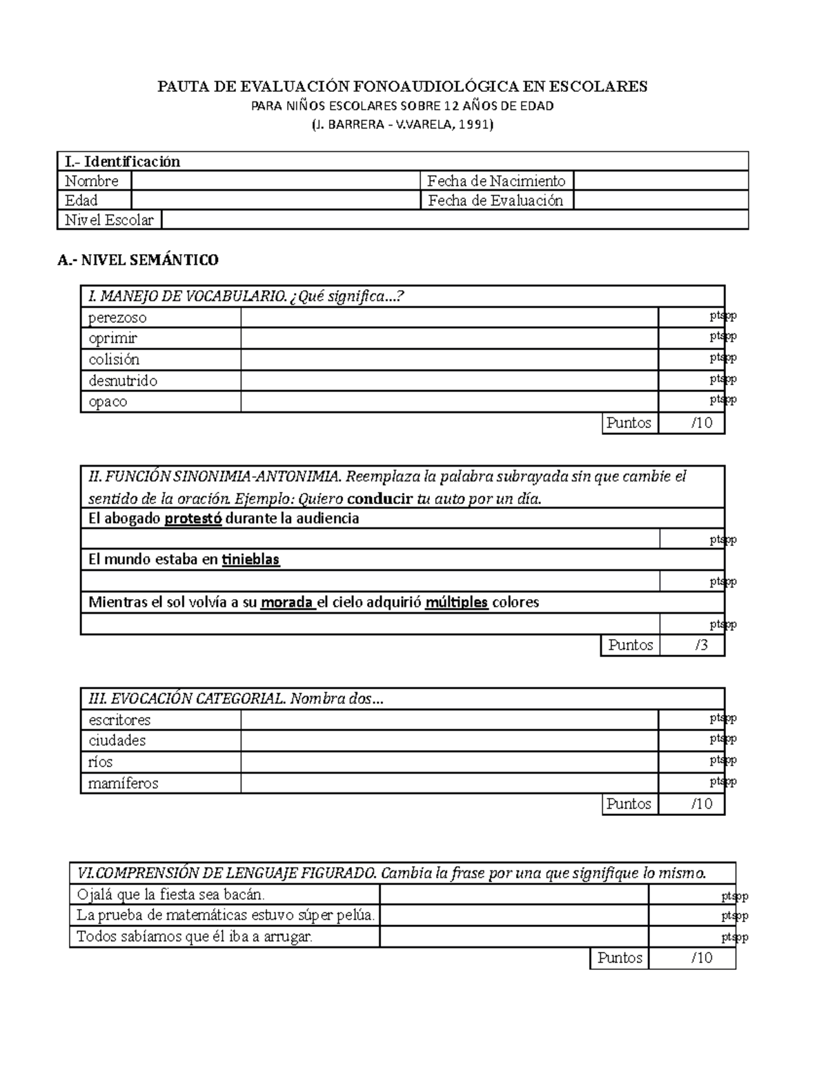 364623866 Protocolo PEFE Sobre 12 Anos 11 Meses - PAUTA DE EVALUACIÓN ...