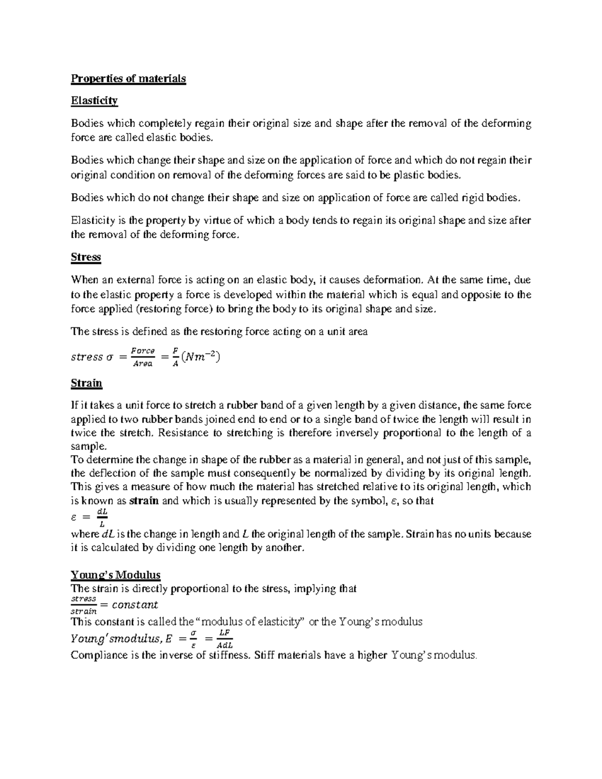 Viscosity 3 - Physics notes for yeah one students - Properties of ...