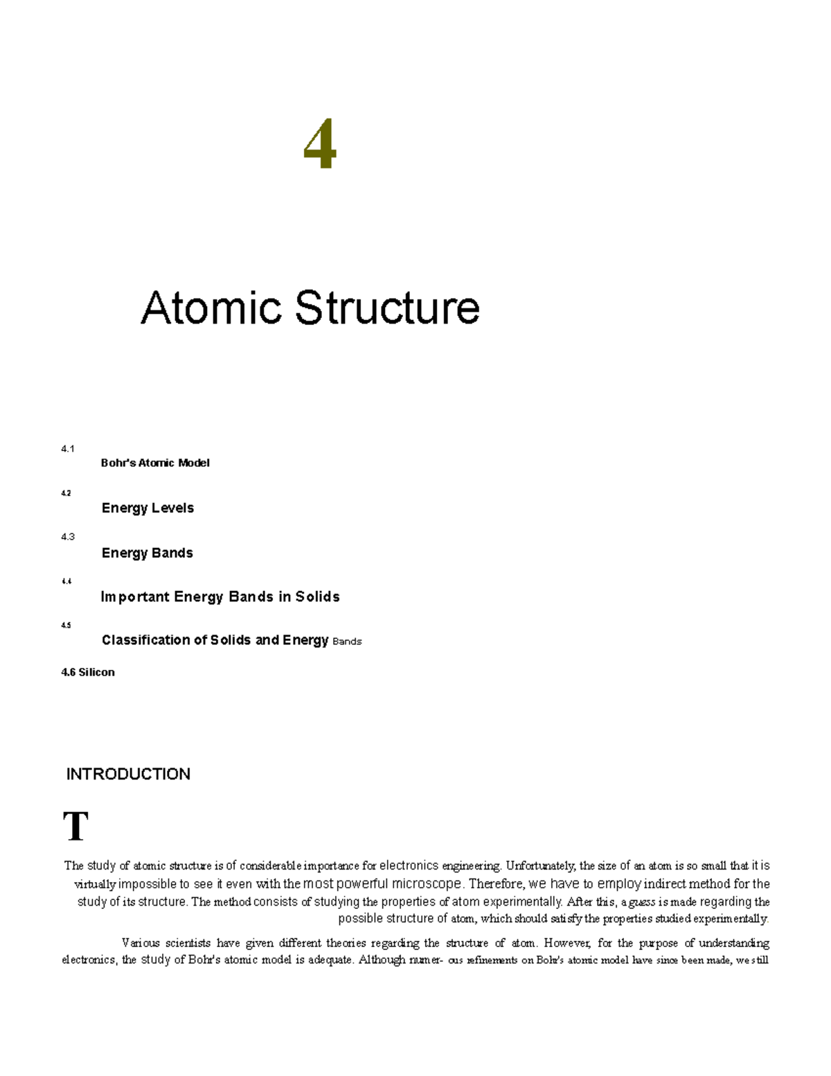 PDF - Detailed introduction to semiconductors - 4 Atomic Structure Bohr's Atomic Model Energy ...
