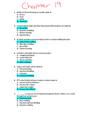 Advanced quizzes 1,2,3 - Advance Manufacturing - QUIZ 1: QUIZ 2 : QUIZ ...
