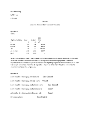 Lab 6 - Homework for lab 6. - Levi Moellering EPI 530 10/18/ C. A ...
