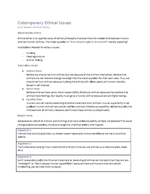 Chapter Fourteen - PHI 1630 Contemporary Ethical Problems Professor ...