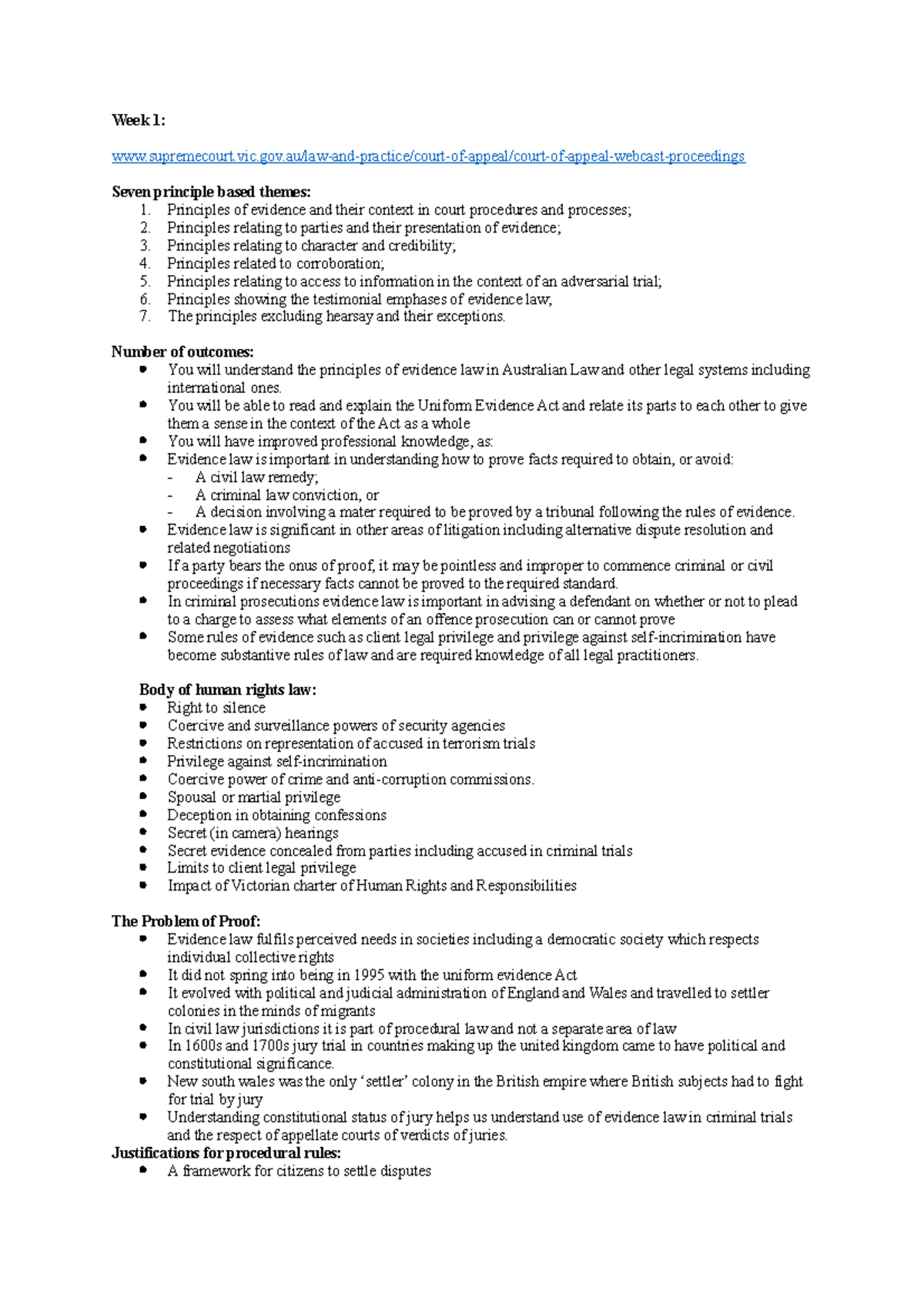 Principles of Evidence Law in Australian and International Legal ...