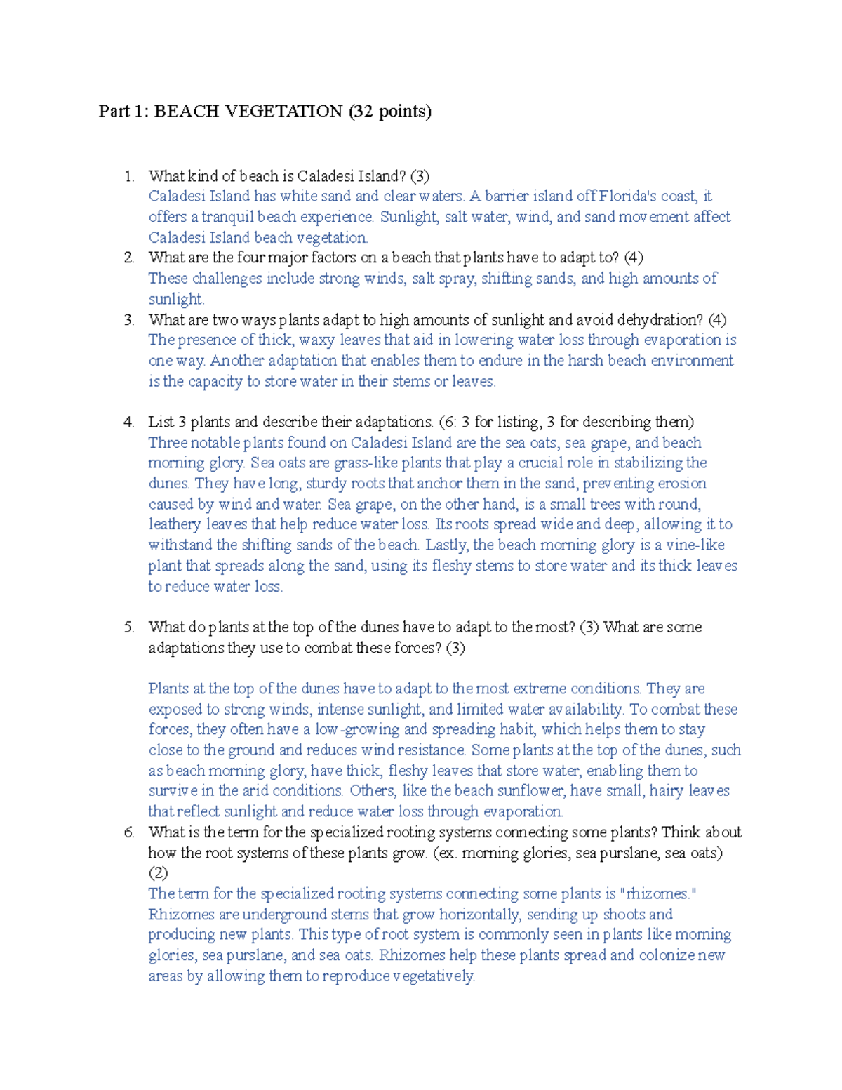 OCE Virtual Coastal Geology Field Trip - Part 1: BEACH VEGETATION (32 ...