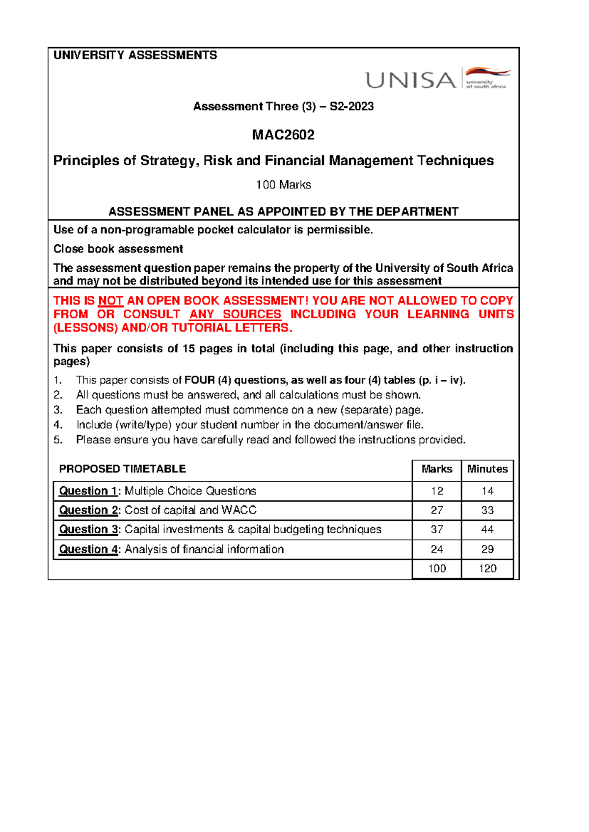 Mac.22 a3 q&a s2-23 - Easy - UNIVERSITY ASSESSMENTS Assessment Three (3 ...