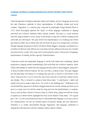 English standard module c work samples p2 reflection transcript s6 ...