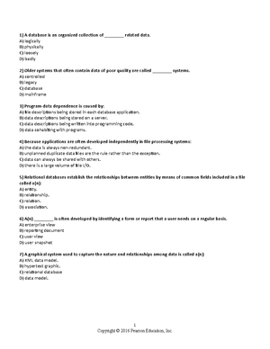 Database Fundamentals Subject Outline - 031271 - Studocu