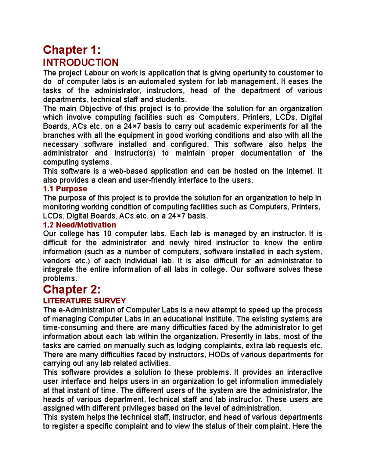 SRS Document example - ihijkj - Chapter 1: INTRODUCTION The project ...