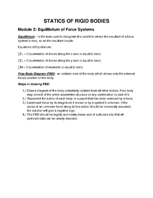 Module 2. Resultant of Force System - Learning Plan Lesson No: 1 Lesson Title: Resultant of ...