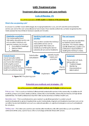 Unit 5- health and social care- P1 - UNIT 5- MEETING INDIVIDUAL CARE ...