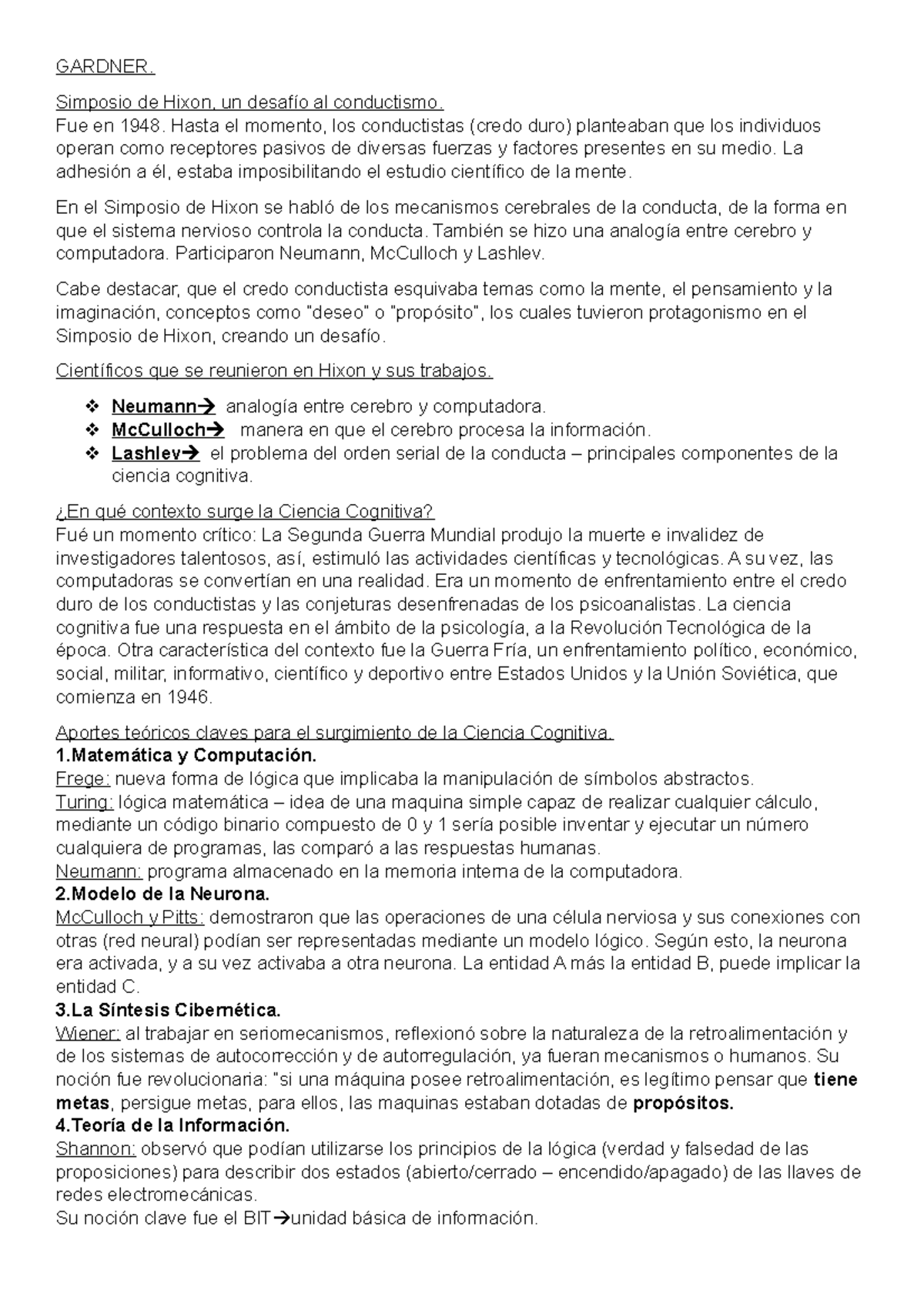 Gardner - simposio de hixon - GARDNER. Simposio de Hixon, un desafío al ...