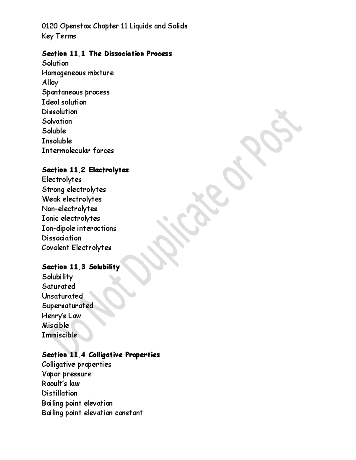 Chapter 11 Solutions and Colloids Key Terms-1 - 0120 Openstax Chapter 1 1 Liquids and Solids Key ...