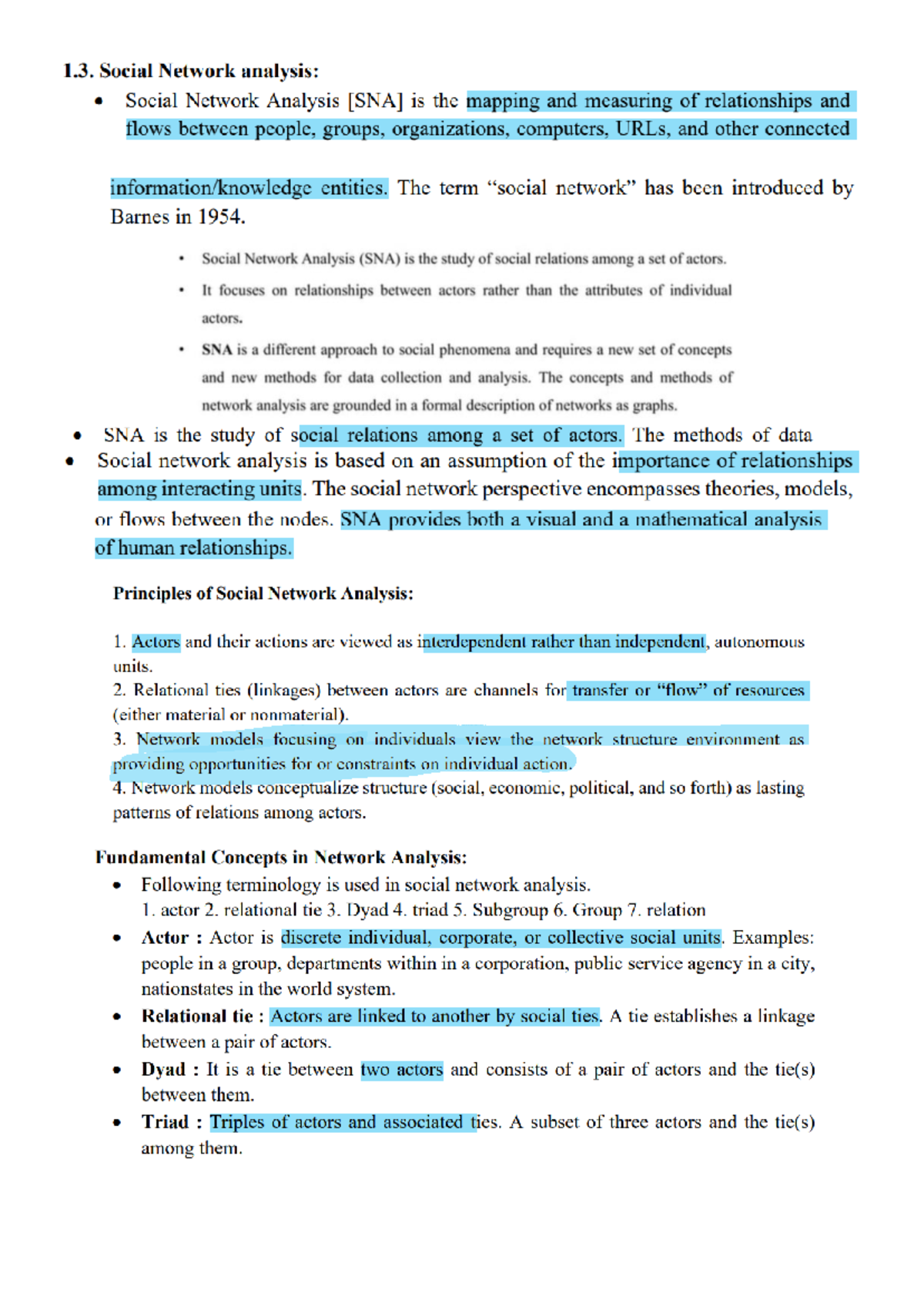 social network analysis - Studocu