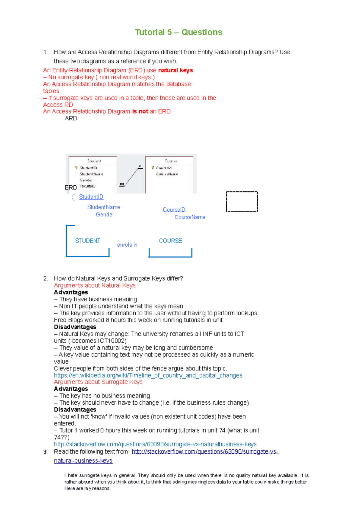Week 5 Tutorial Questions Tutorial 5 Questions How Are Access Relationship Diagrams 9936