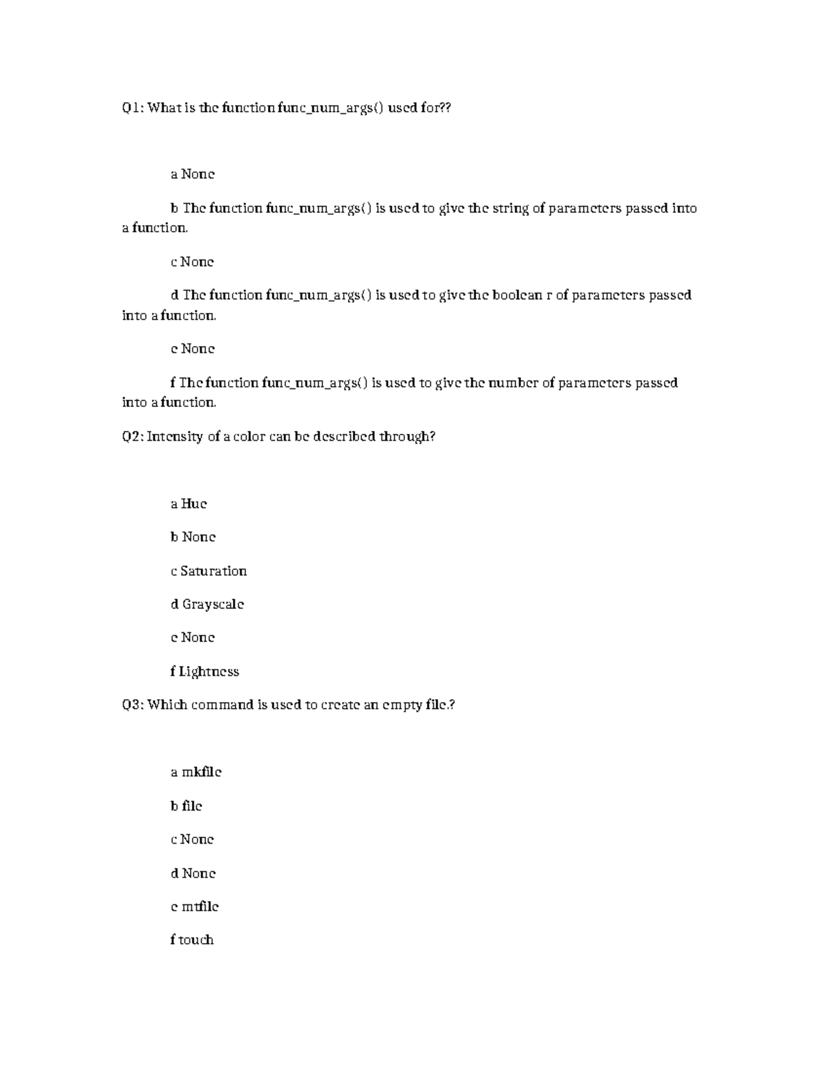 3 Exam for UNLP - Notes from lecture - Q1: What is the function func ...