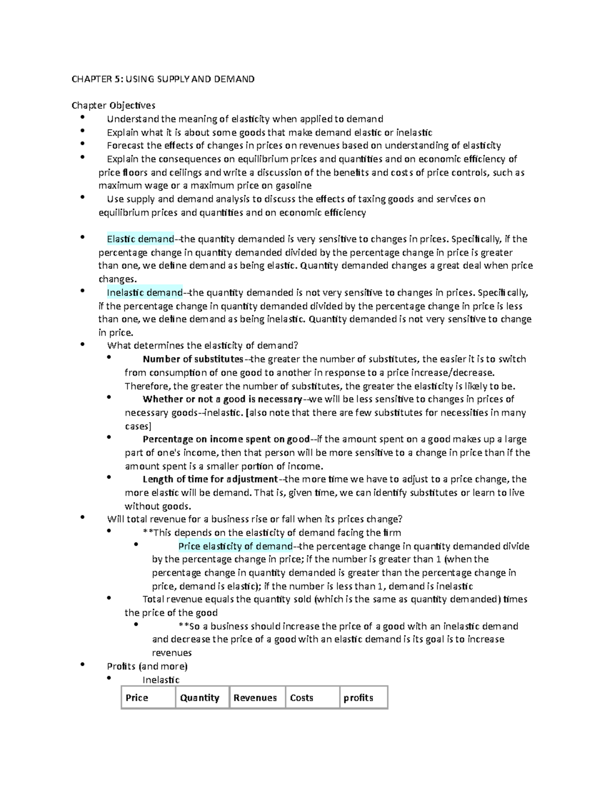 Chapter 5 - Stephen Buckles - CHAPTER 5: USING SUPPLY AND DEMAND ...