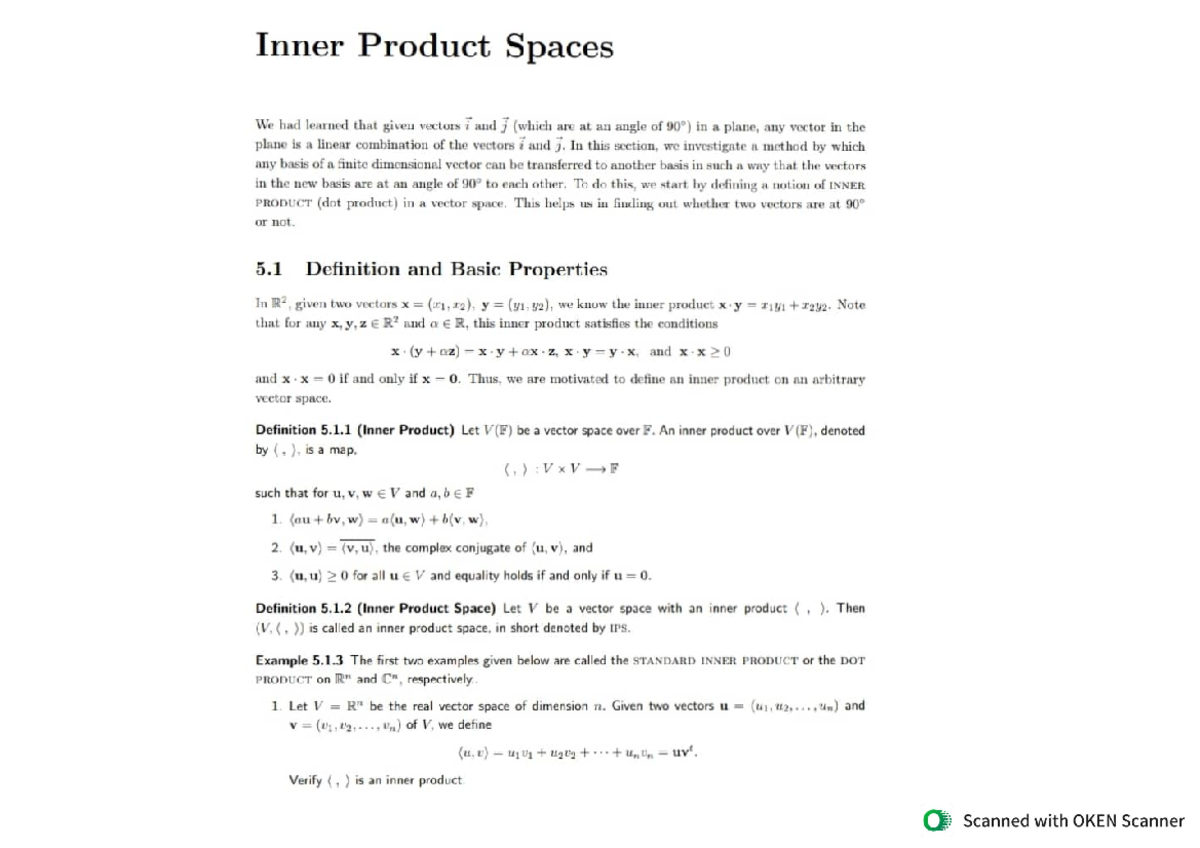 Inner Product Space - Gram-Schmidt Orthogonalization Process ...