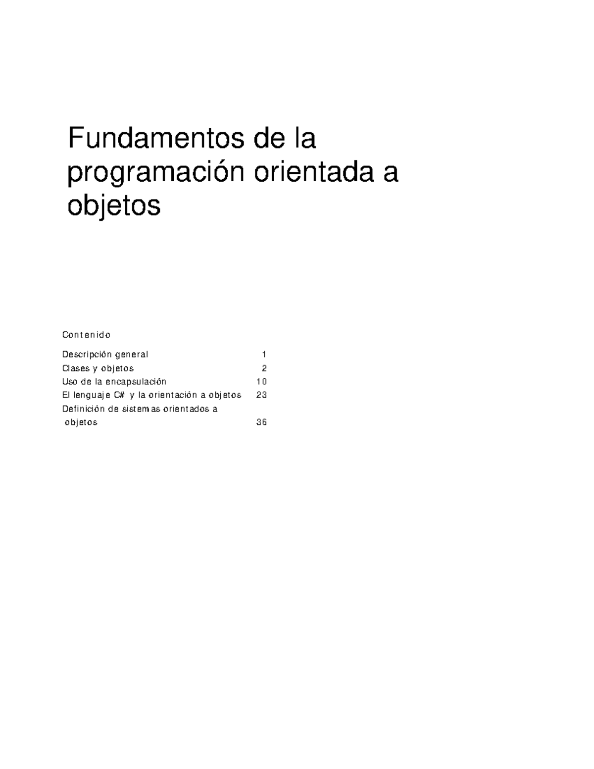 7.- Fundamentos de OO - ersad - Fundamentos de la programación orientada a objetos Co n t e n i ...