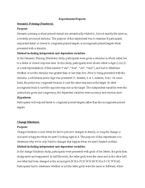 Exam 2 study sheet - notes for exam 2 - Study Sheet for Test 2 sensory ...