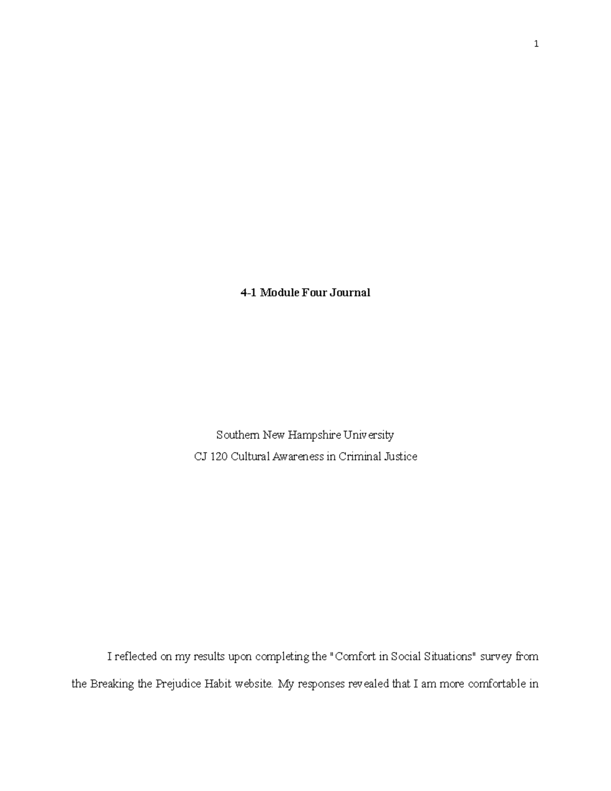 4-1 Module Four Journal - 4-1 Module Four Journal Southern New ...