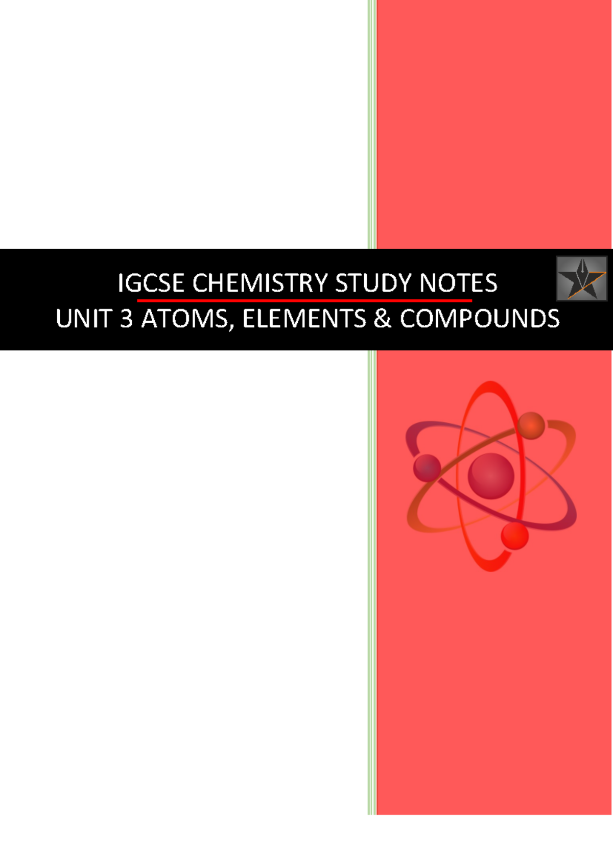 3 - Atomic structure and periodic table for gcse - IGCSE CHEMISTRY ...