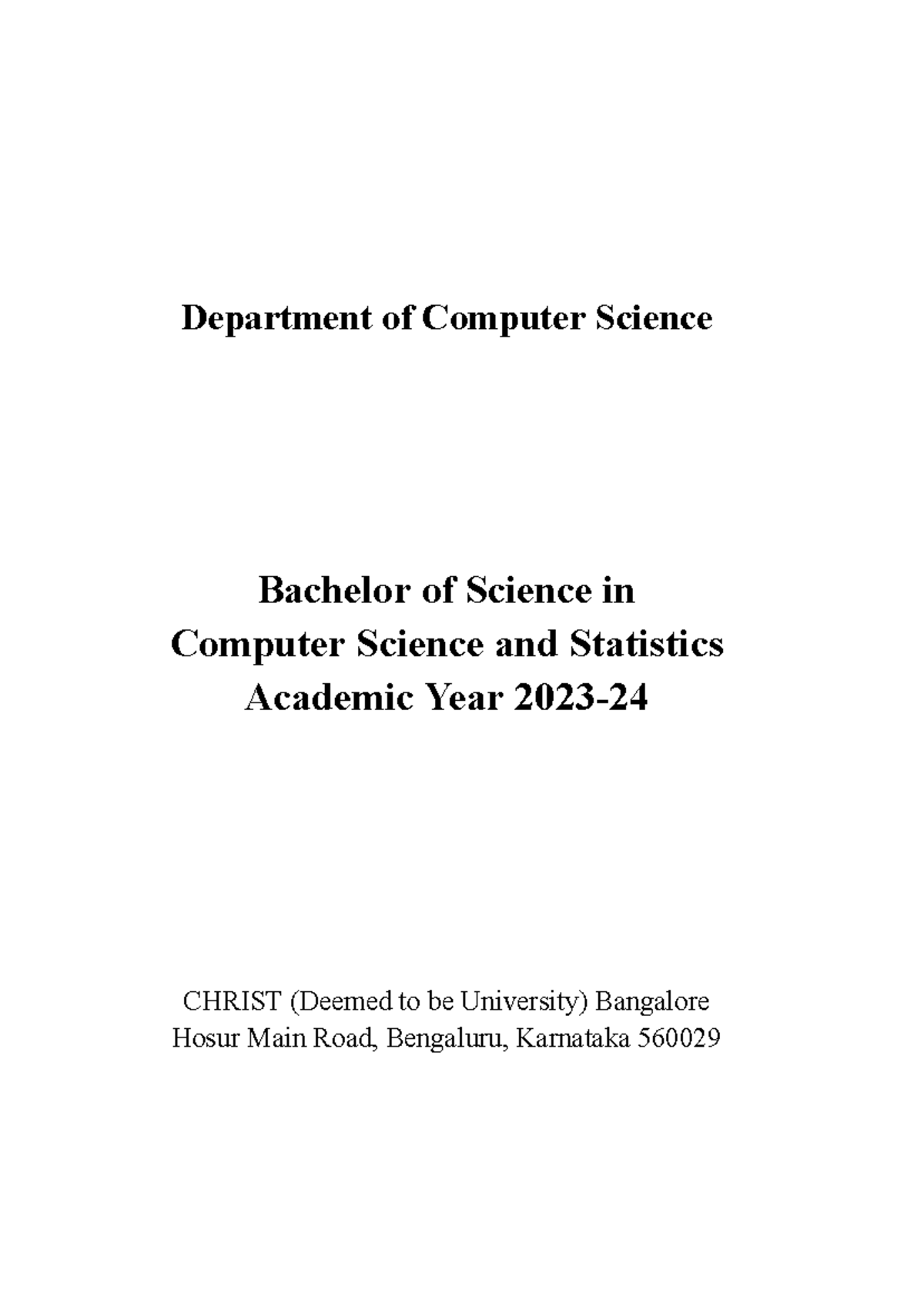 BSC CS 20230907103730 - Department of Computer Science Bachelor of ...