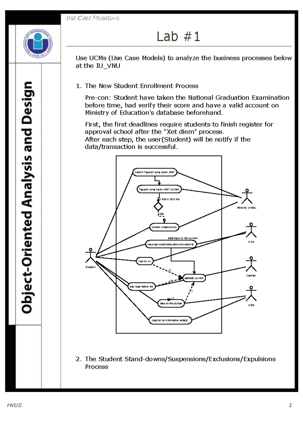 Ititiu 2014 9 Nguyen Vu Nhat Quang lab 1 - USE CASE MODELING Lab Use UCMs (Use Case Models) to ...
