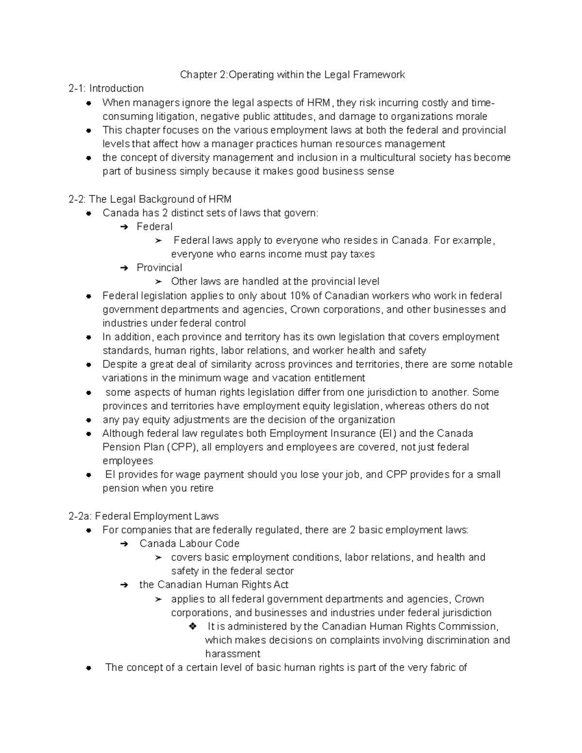 Chapter 2 Operating within the Legal Framework - For example, everyone ...