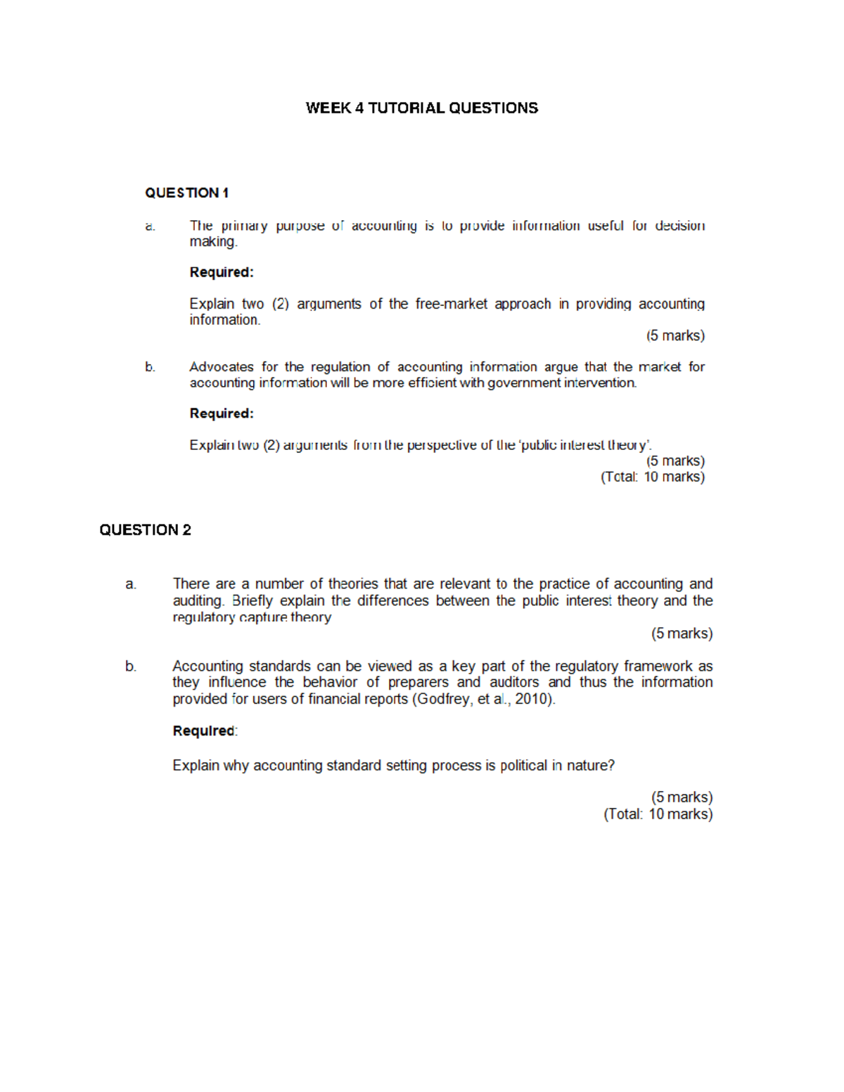 Week 4 Tutorial Questions - Accounting - WEEK 4 TUTORIAL QUESTIONS QUESTION 2 - Studocu