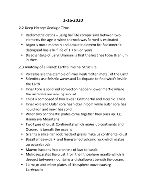 Chapter 1 of Introduction To Physical Geography - GEOG 1290 1/9/ 1 ...