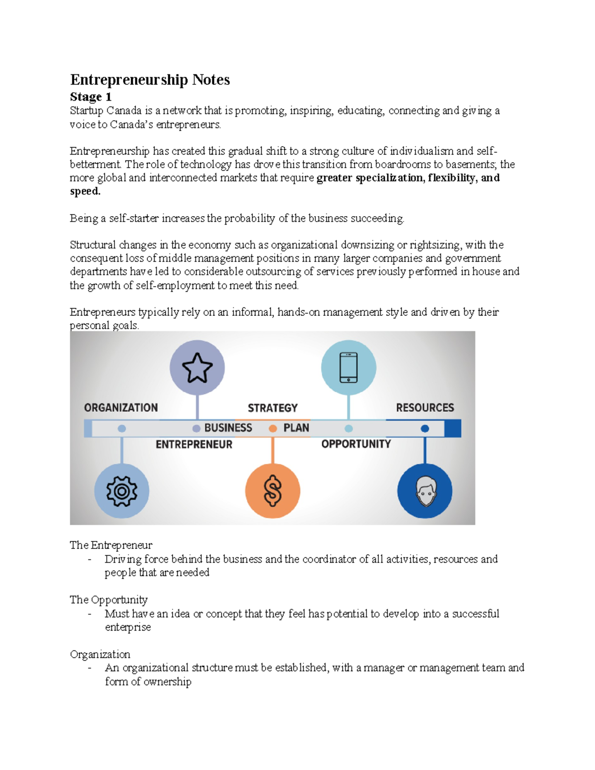 Entrepreneurship Textbook Notes - Entrepreneurship Notes Stage 1 ...