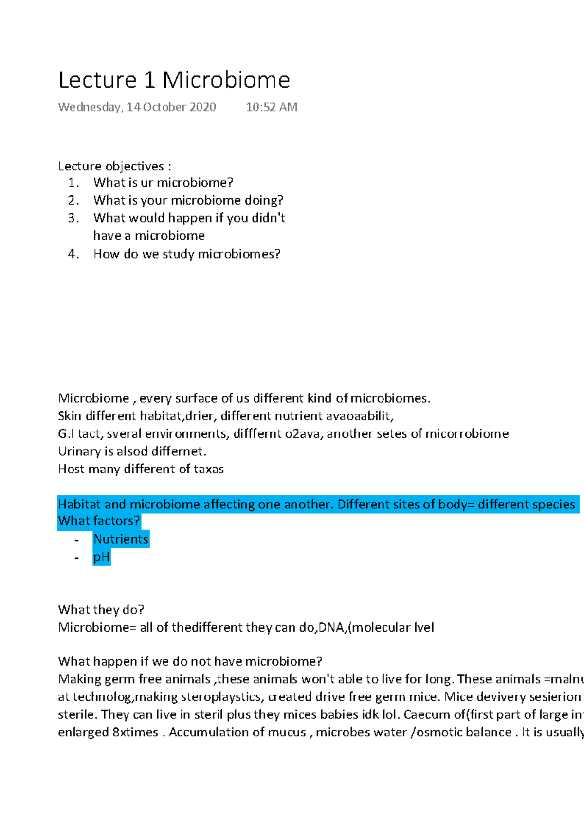 Lecture 1 Microbiome - Warning: TT: undefined function: 32 Warning: TT: undefined function: 32 ...