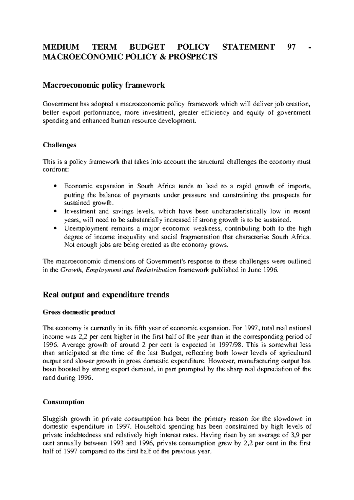 3 - Macroeconomics practice material in Economics 121 - MEDIUM TERM ...