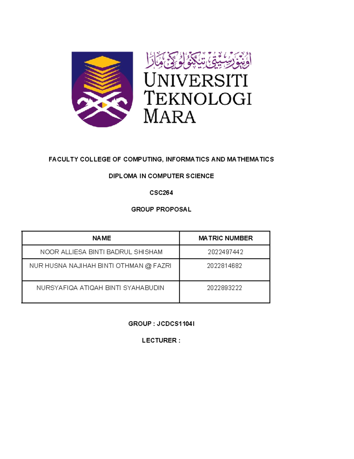 Csc264 Proposal Repaired Introduction Web Faculty College Of