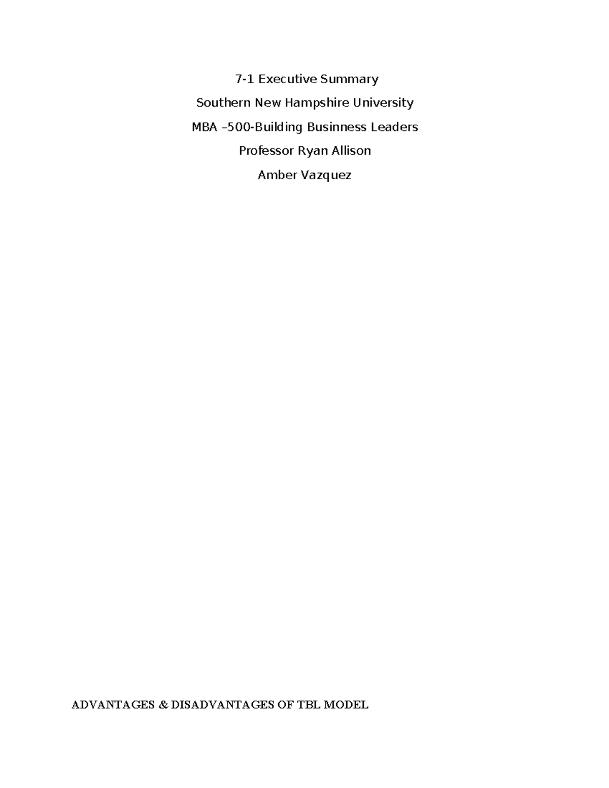 7-1 Executive Summary - 7-1 Executive Summary Southern New Hampshire ...