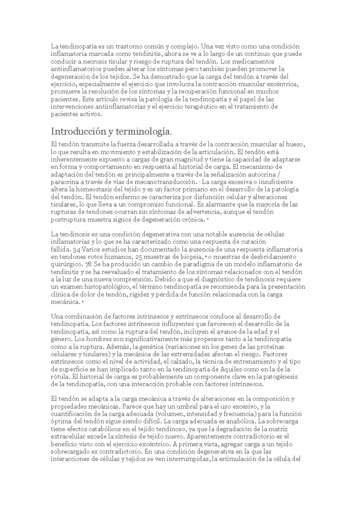 Articulo 3 traumato - dffsf - La tendinopatía es un trastorno común y ...