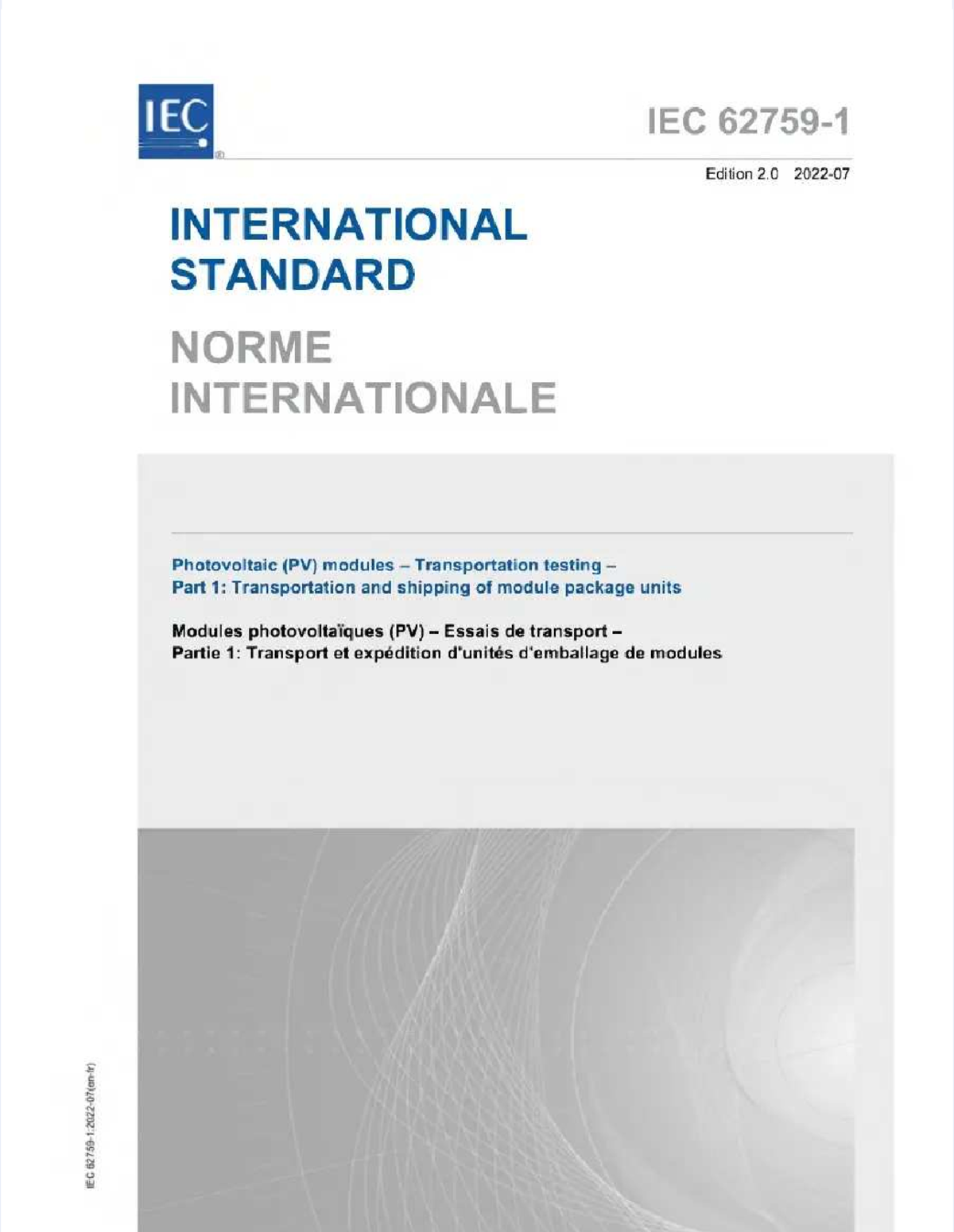 IEC 62759-1-2022 - IEC electrical standard - IEC 62759-1IEC 62759 ...