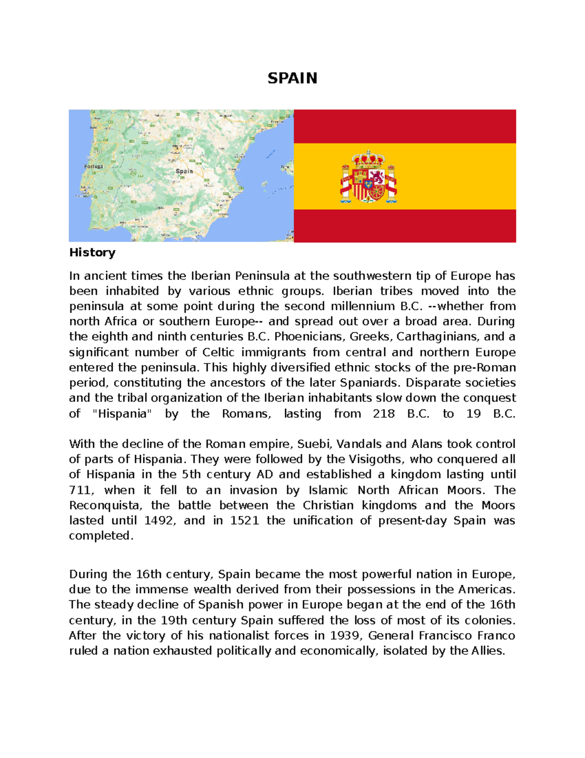 all about spain- its background, culture, history and etc - SPAIN ...