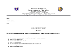 Practical Module 11 - ####### Research in Daily Life 1 Finding Answers ...