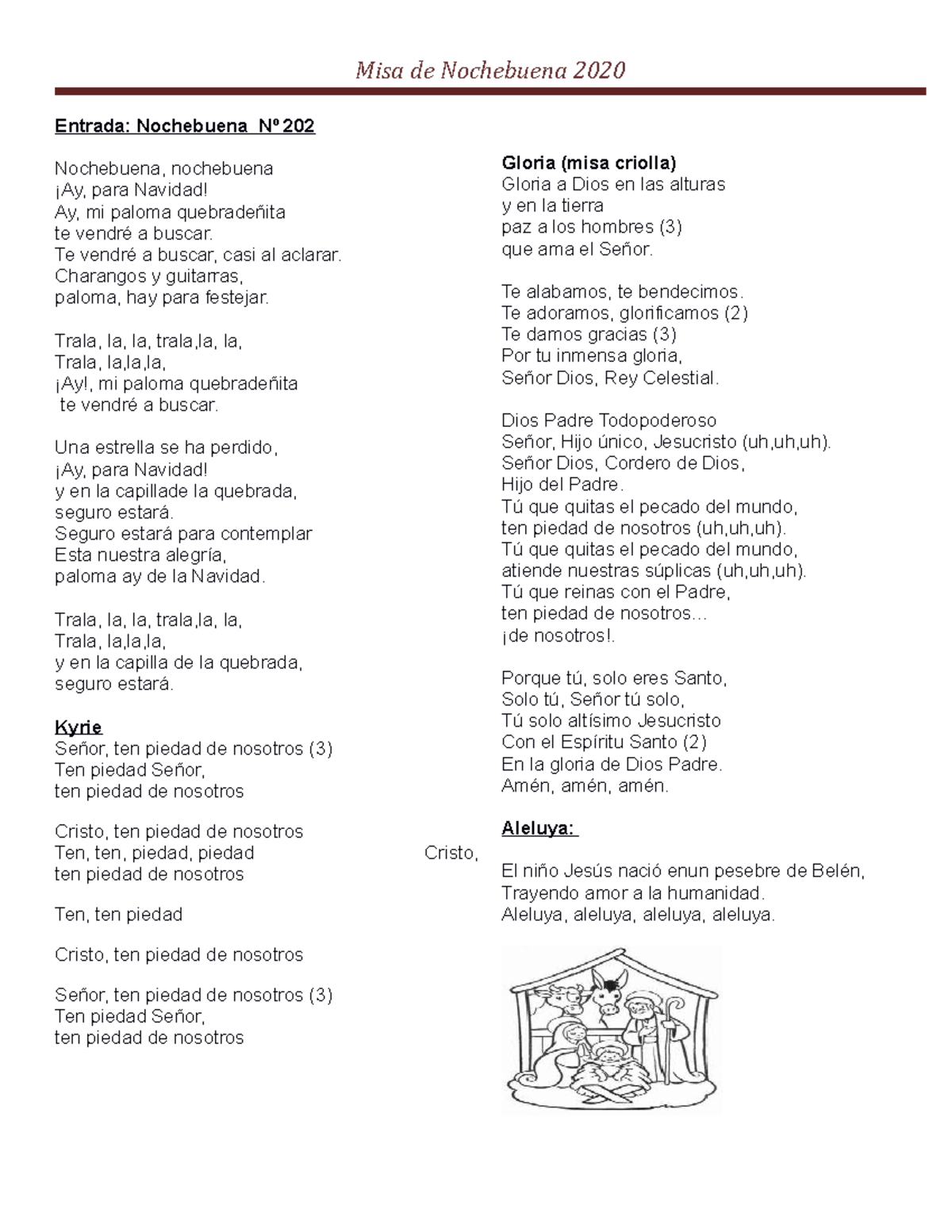 Cancionero DE Navidad - Entrada: Nochebuena Nº 202 Nochebuena ...