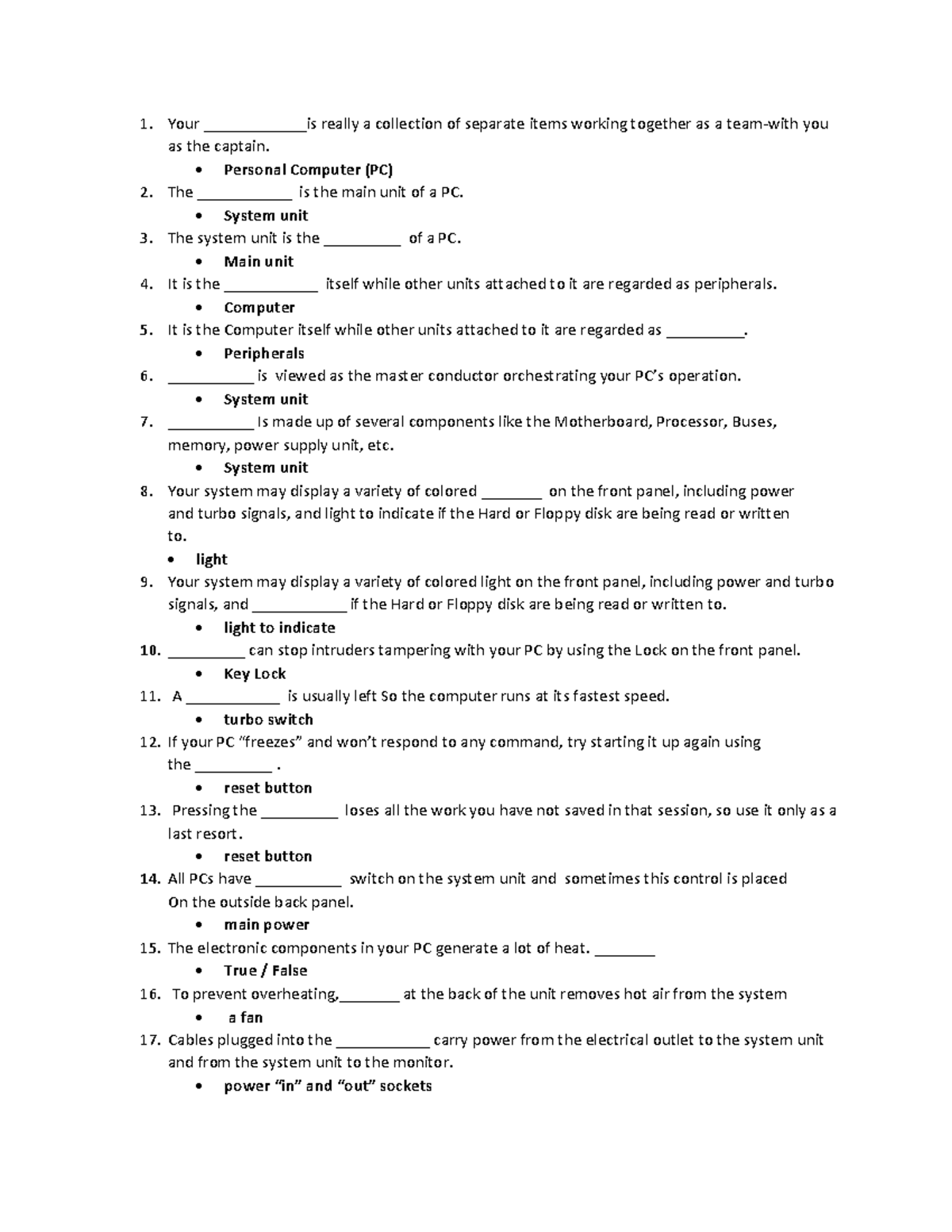 CIT 191 Summary - Your ____________is really a collection of separate ...
