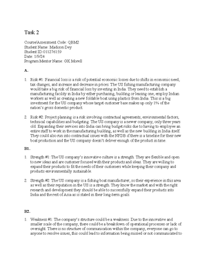 Values Based Leadership RSM2 - task 1 - D Western Governors University ...