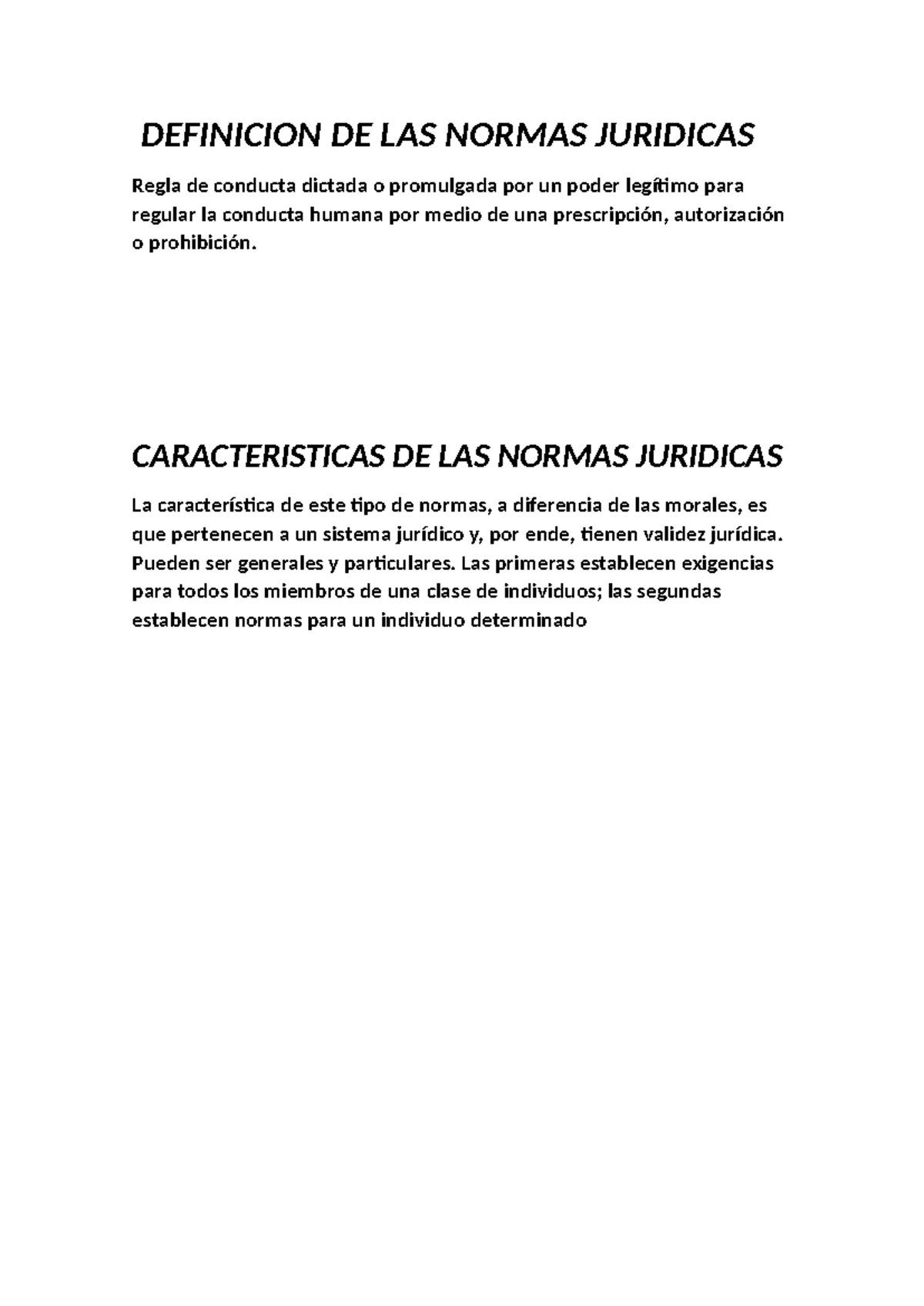 Definicion DE LAS Normas Juridicas - DEFINICION DE LAS NORMAS JURIDICAS ...