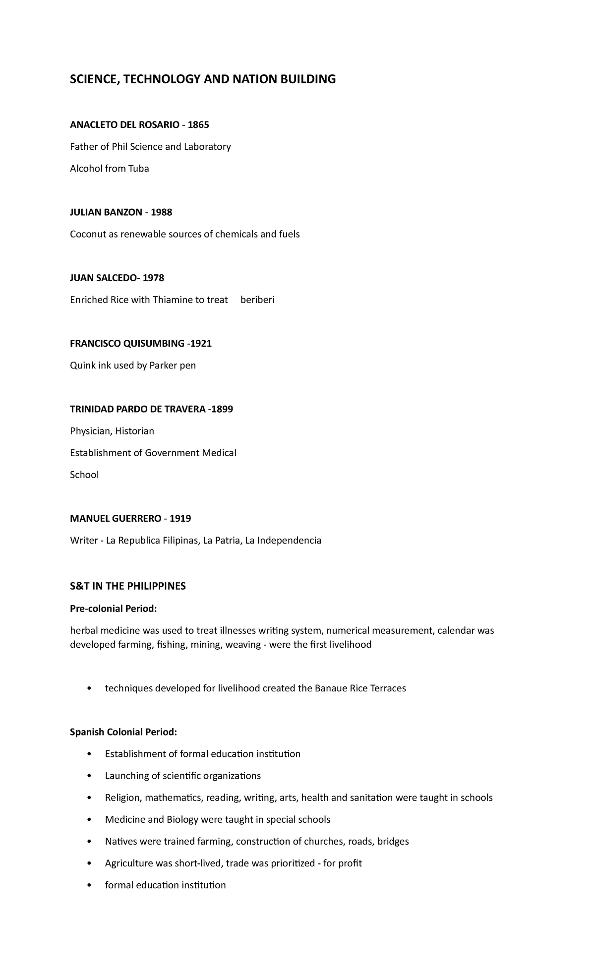STS Lesson 4 Notes - hgfhfghfg - SCIENCE, TECHNOLOGY AND NATION ...