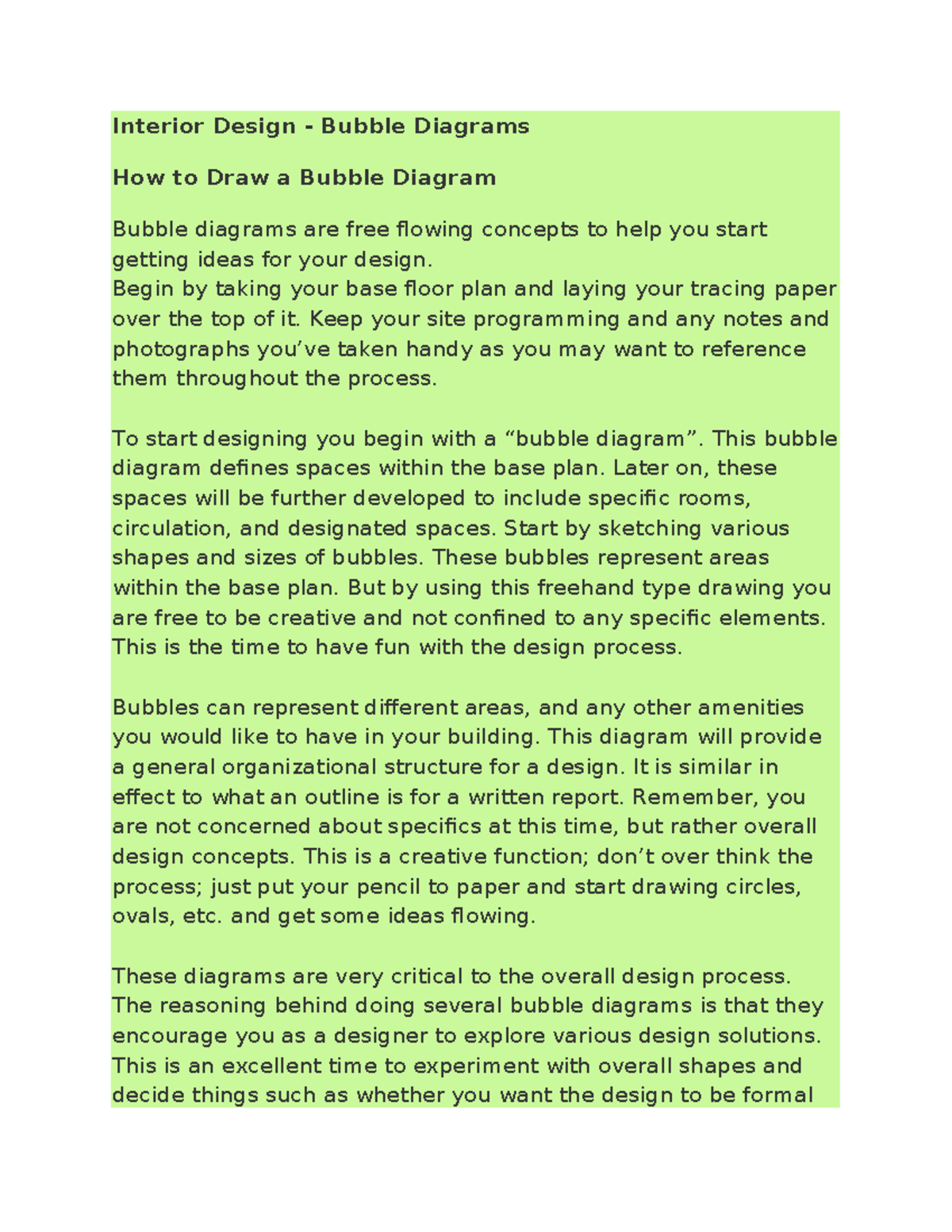 Introduction TO HAND Sketching ON Bubble - Interior Design - Bubble ...