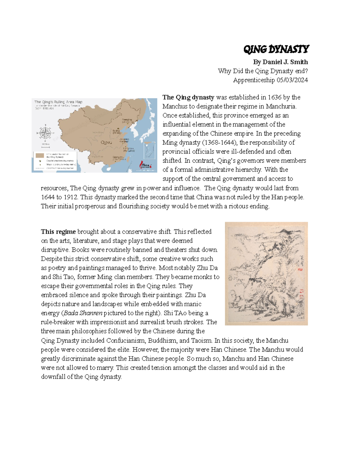 QING Dynasty - QING DYNASTY By Daniel J. Smith Why Did the Qing Dynasty ...