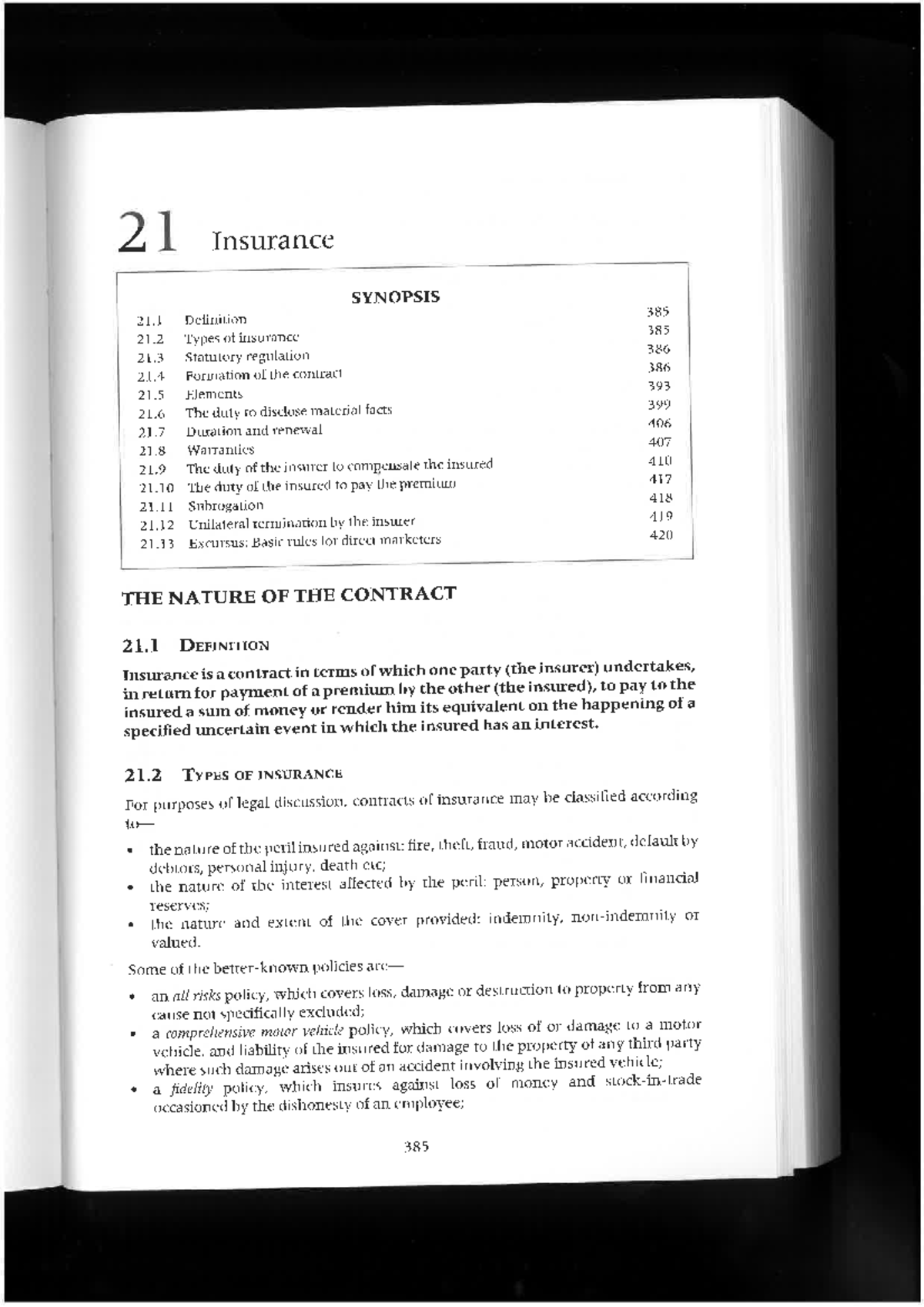 Insurance Book Chapter - LAWS4AL - Studocu