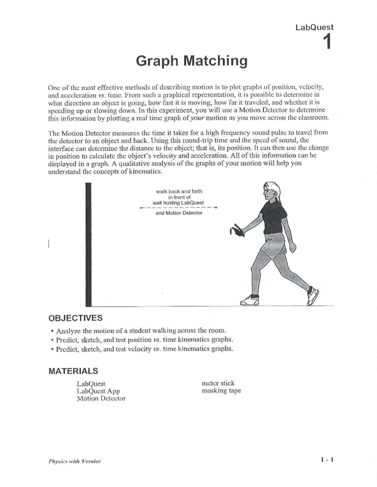 Graph matching lab updated for 2022-2023 - LabQuest 1 Graph Matching One of the most effective ...